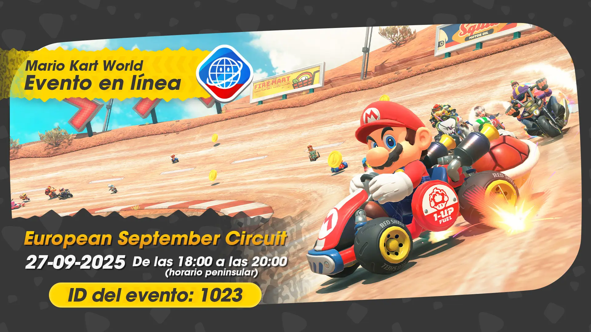 Anunciado el primer European September Circuit de Mario Kart World ...