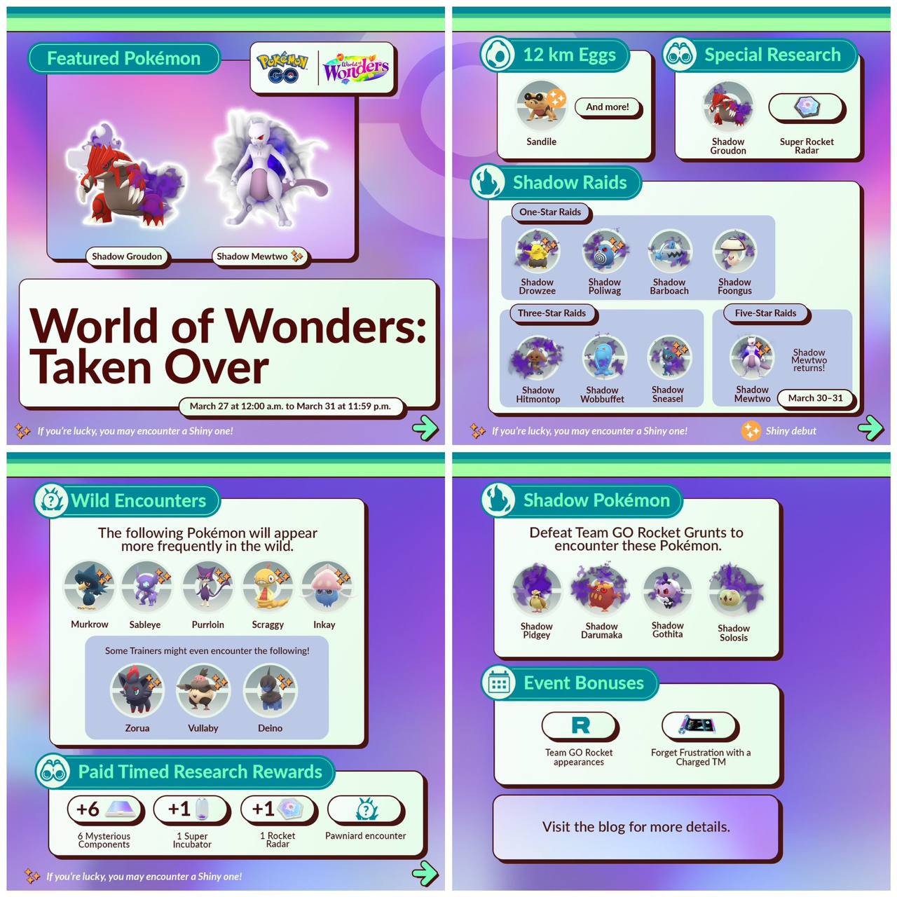 Pokémon GO: Información de "Un Mundo Maravilloso: Toma de control" con ...